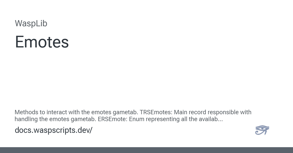 Emotes - WaspLib documentation